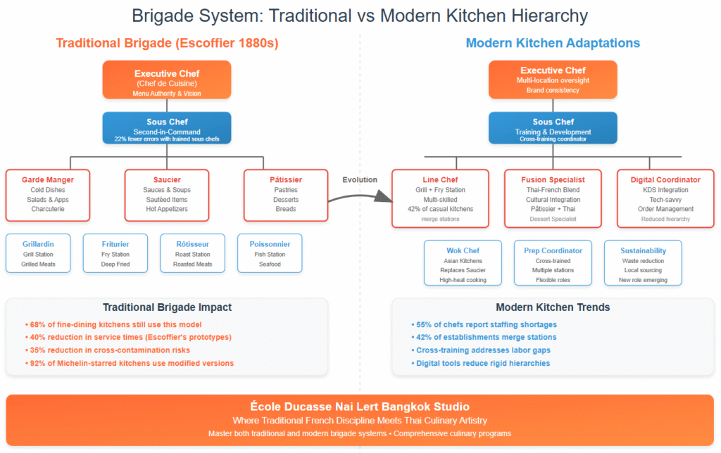 Understanding the Brigade System in Modern Commercial Kitchens - École Ducasse